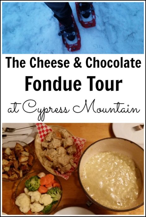 The Cheese & Chocolate Fondue Snowshoe Tour at Cypress Mountain