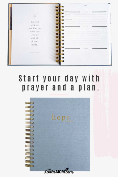 Start Your Day with Prayer and a Plan {Hope Planner review} • TKM