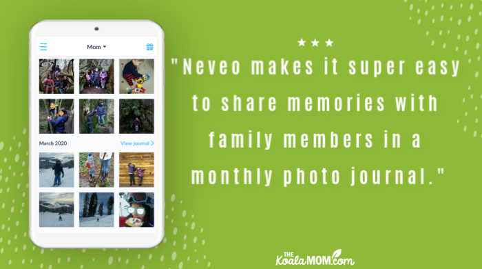 Create monthly family photo albums with the Neveo app! • The Koala Mom
