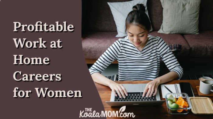 Profitable Work at Home Careers for Women • The Koala Mom
